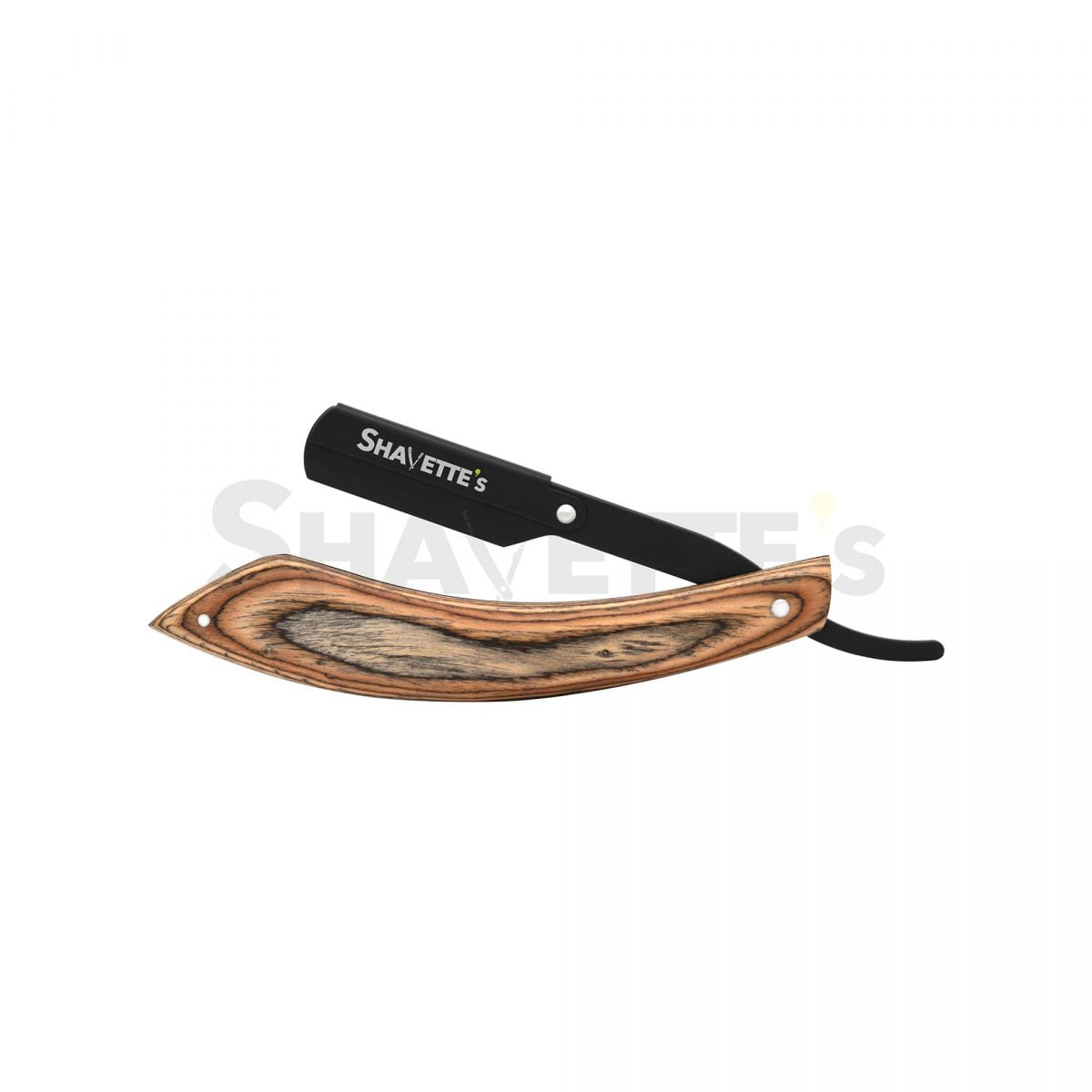 Black Shavette with Natural wooden handle - Shavettes